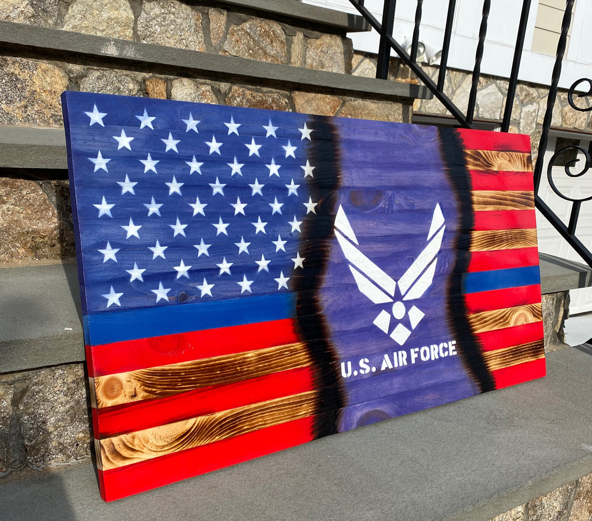 Rustic American Super Charred/Military Flag – Rustic Woods