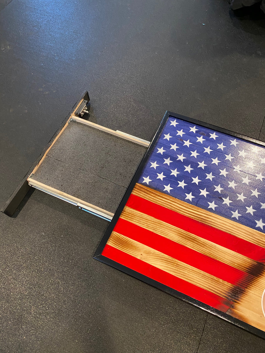 Concealed Drawer Wall Mounted Flag – Rustic Woods